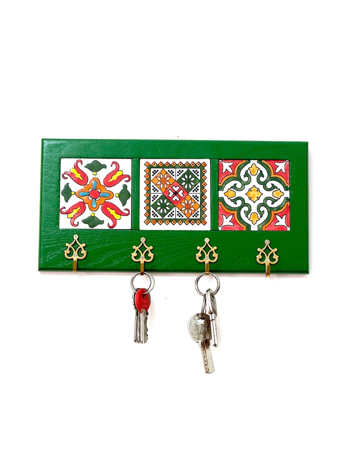 Decorative Key Hanger with Handpainted Ceramics - Souq Fann