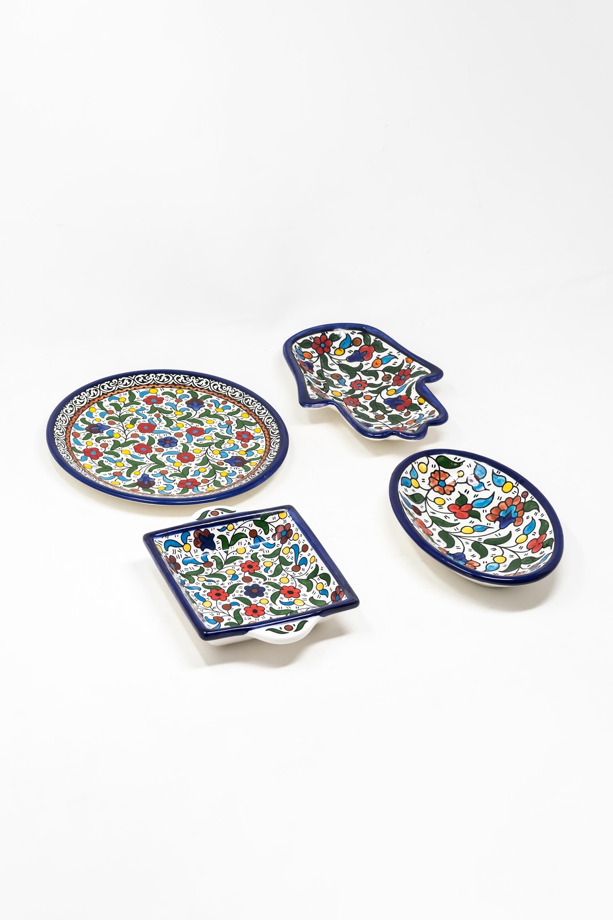 Hebron Authentic Ceramic Plates and Bowls Set - Souq Fann
