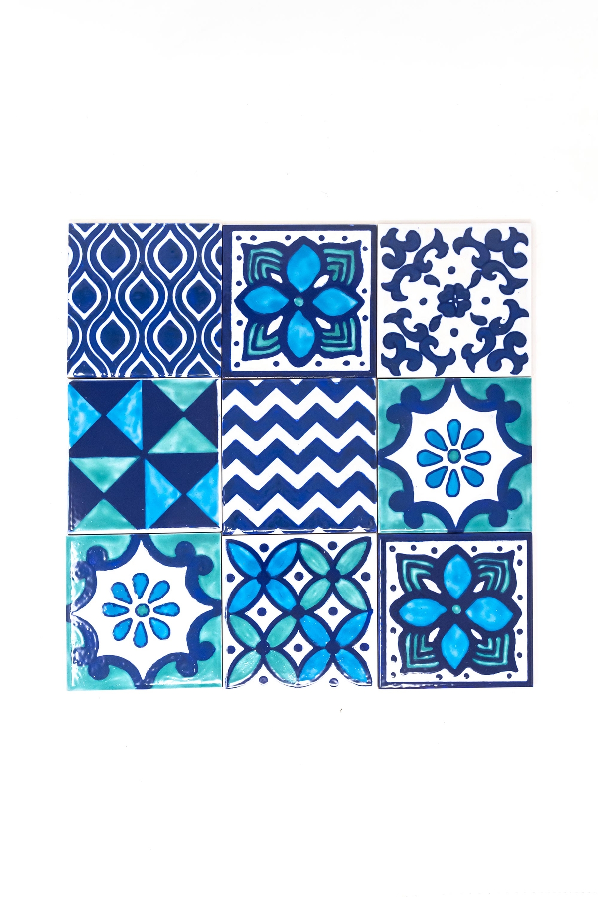 Ceramic Decorative Wall Tile - Multi Patterns - Souq Fann