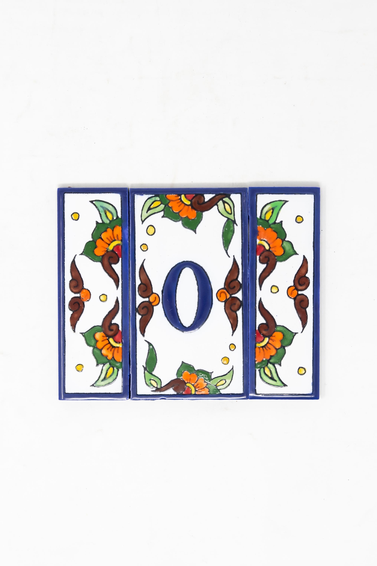 Handmade Ceramic House Number Tiles (3 pieces) - Souq Fann