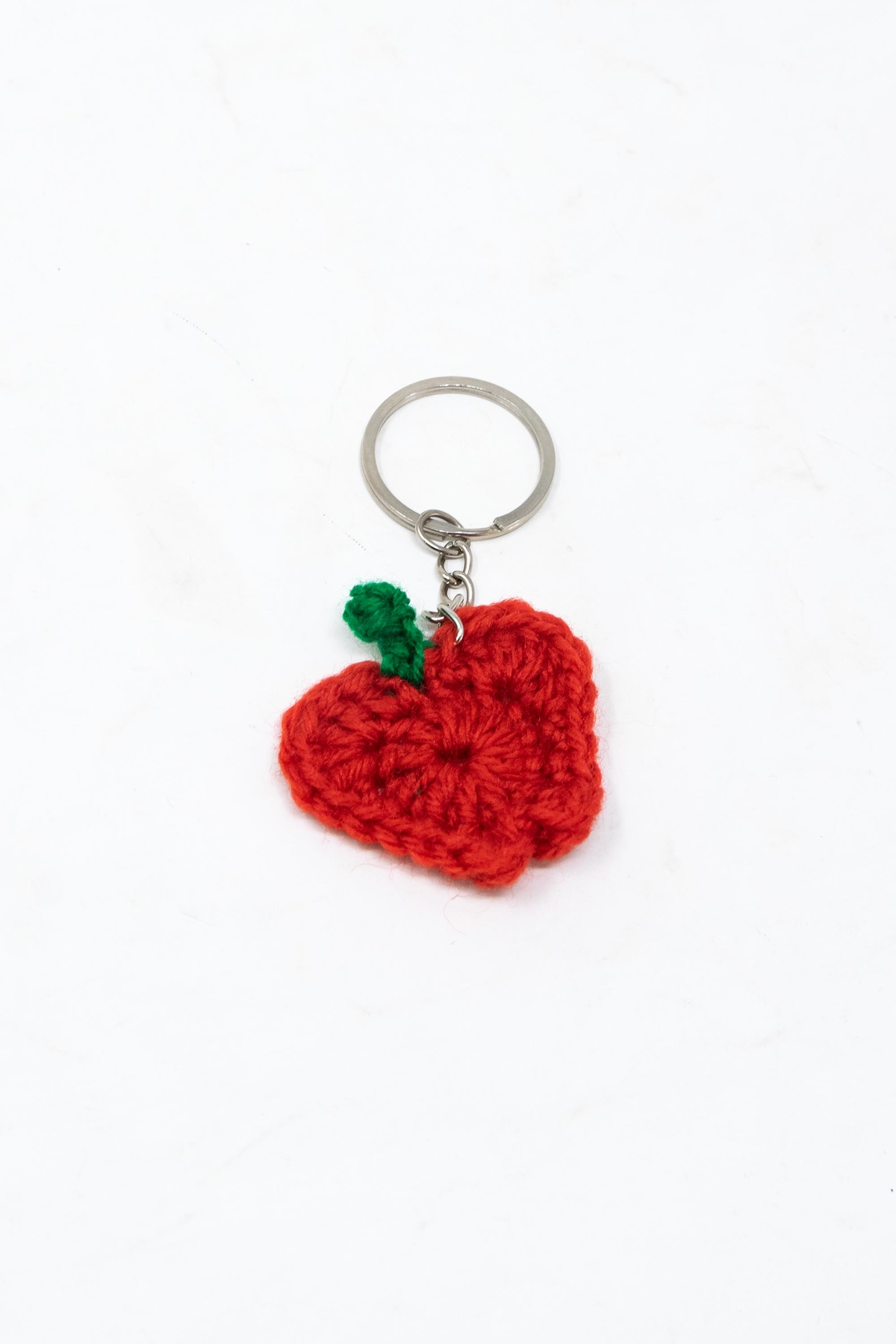 Crochet Keychain - Multi Patterns - Red Apple - Souq Fann