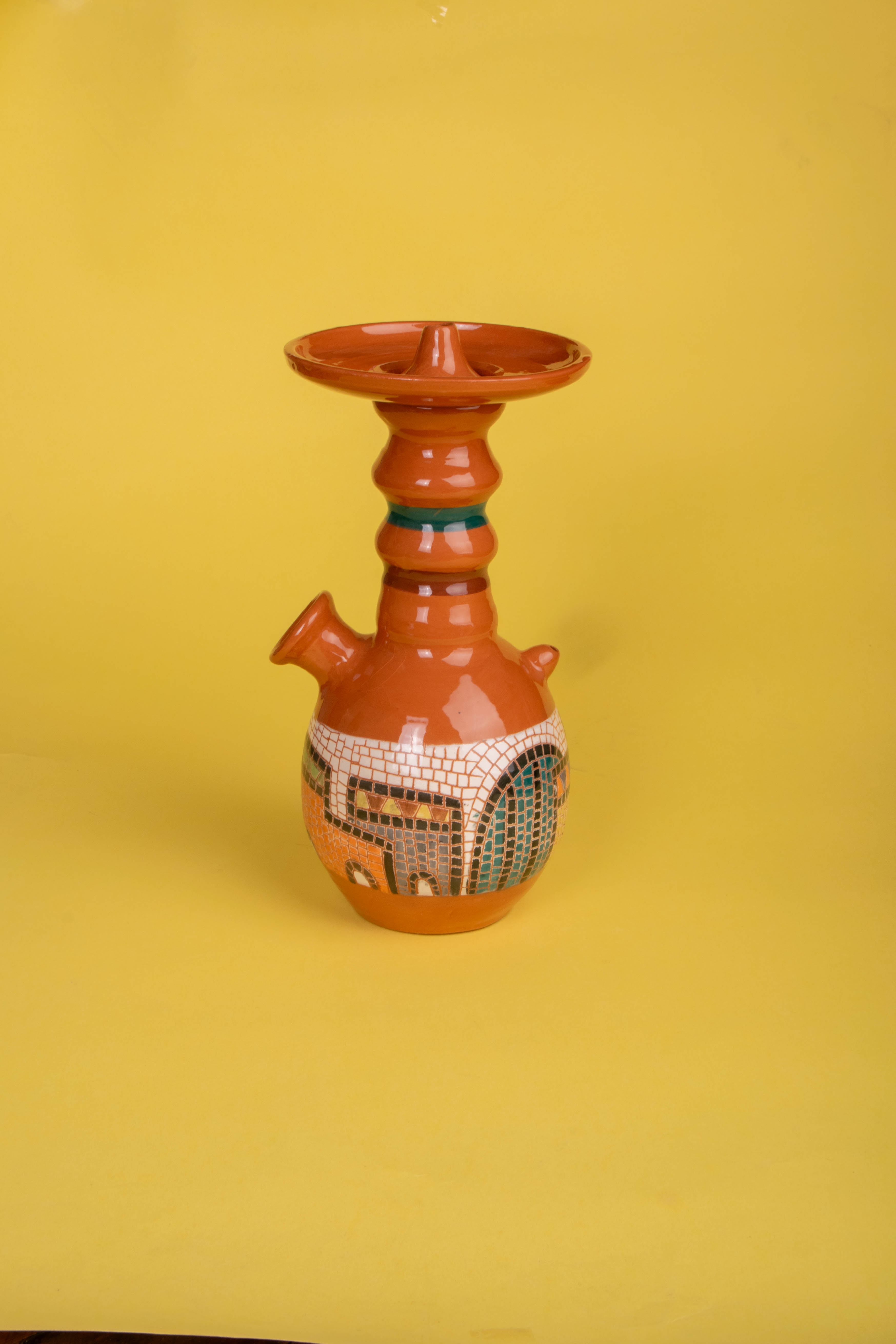 Small Handmade Pottery Hookah with Mosaic Design - Available in Several ...